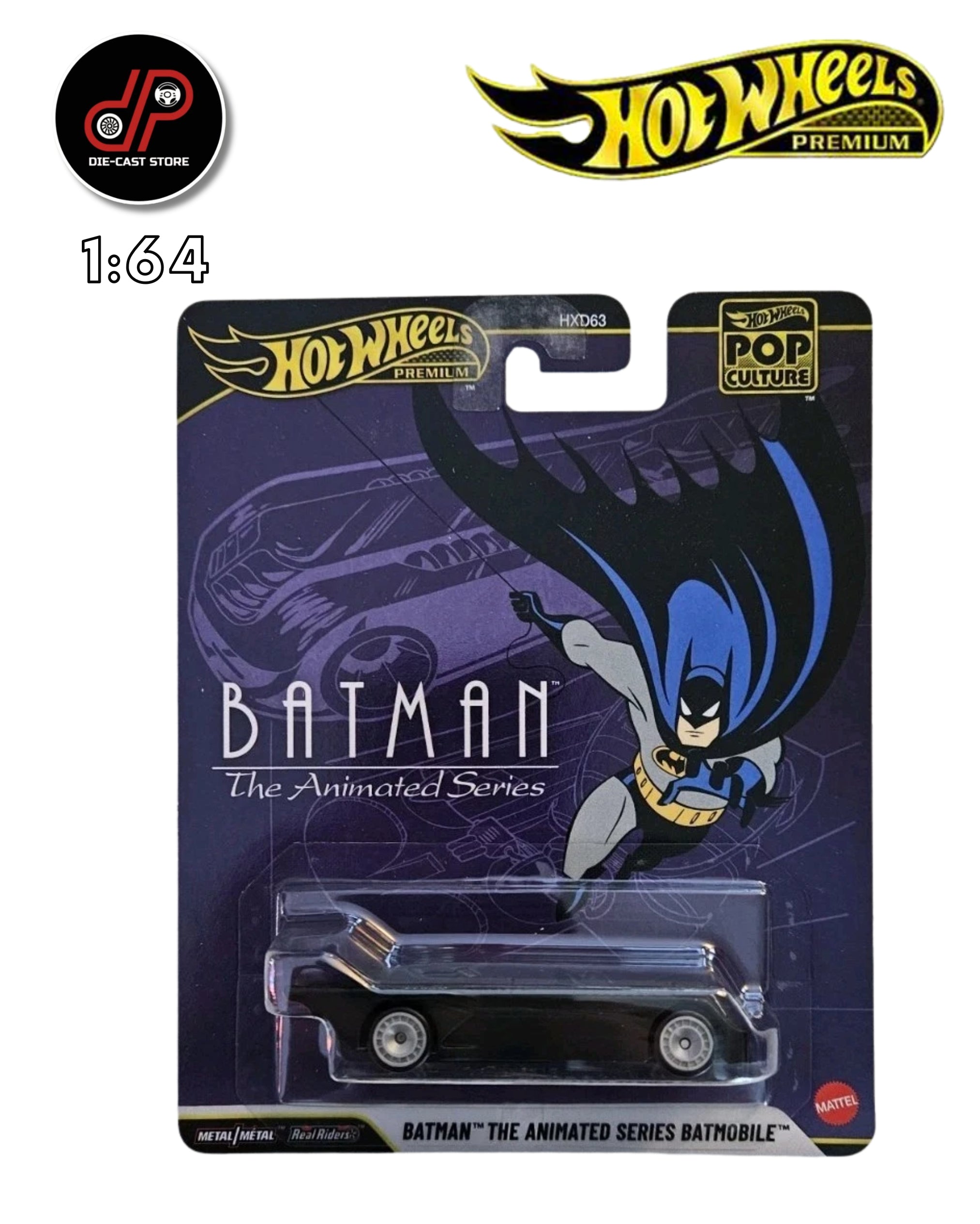 HOT WHEELS PREMIUM POP CULTURE 2025 BATMAN THE ANIMATED SERIES BATMOBI ...