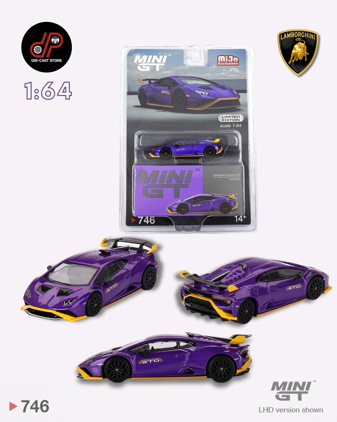 MGT00746 Lamborghini Huracán STO Viola Pasifae - #746 – DP Die Cast Store