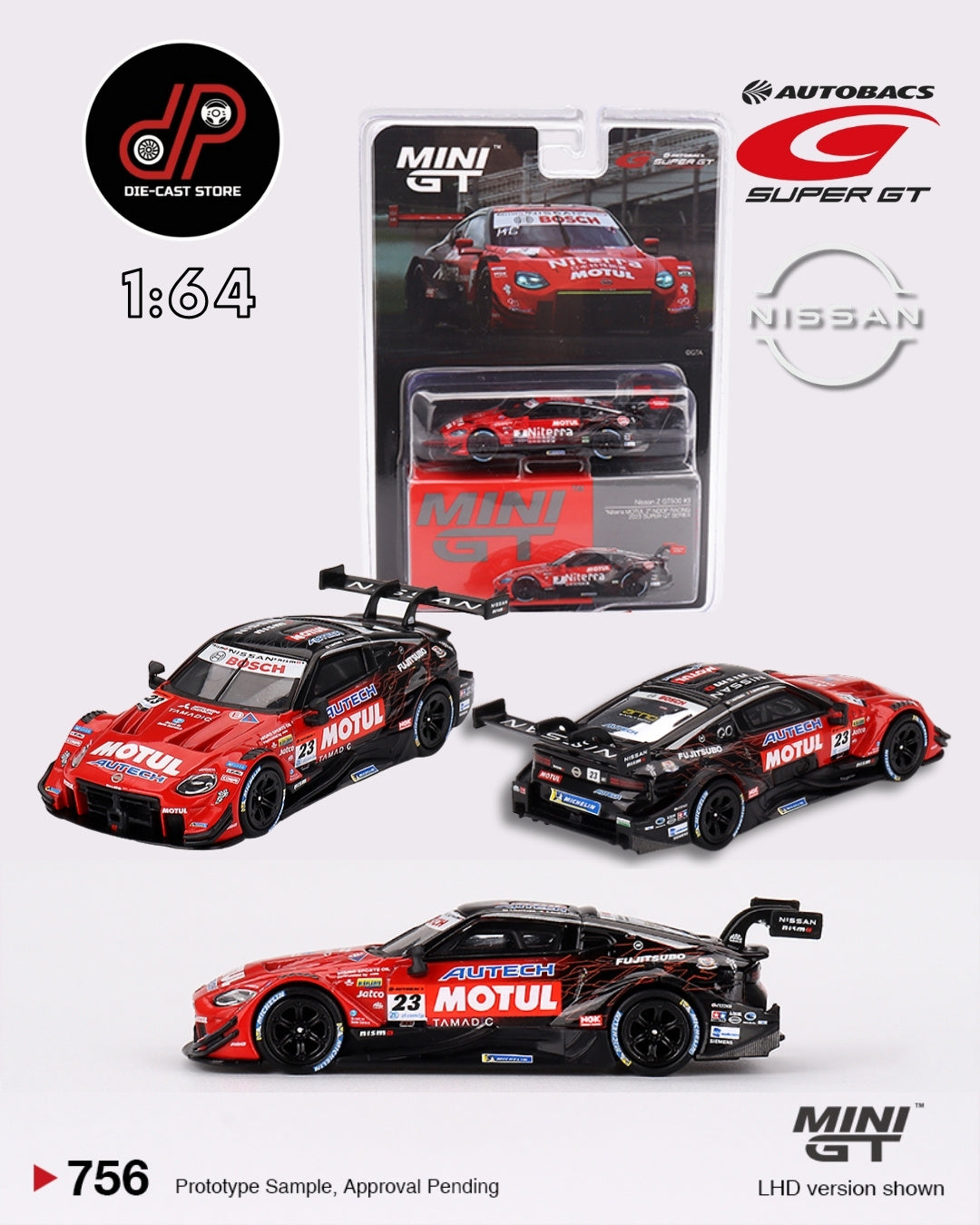 MGT00756 Nissan Z GT500 #23 "MOTUL AUTECH Z" NISMO 2023 SUPER GT SERIE ...