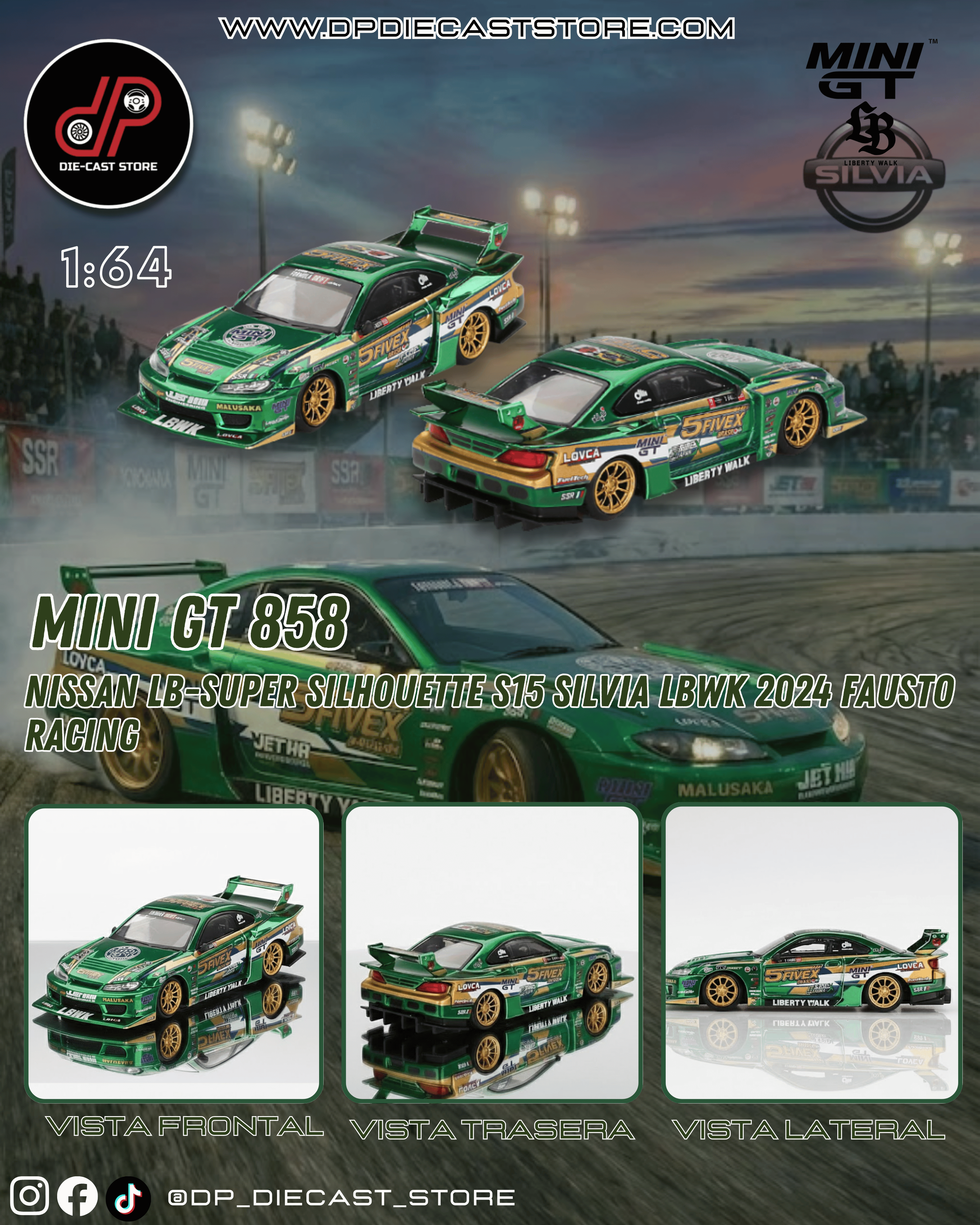MGT00858 NISSAN LB-SUPER SILHOUETTE S15 SILVIA LBWK 2024 FAUSTO RACING ...